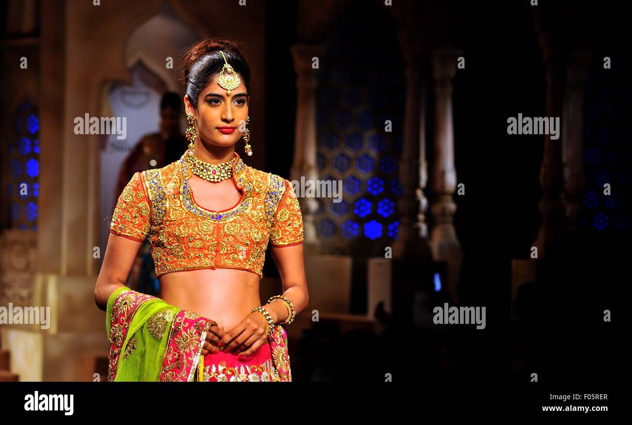 New Delhi, India. 07th Aug, 2015. A presentation of Indian designers ...