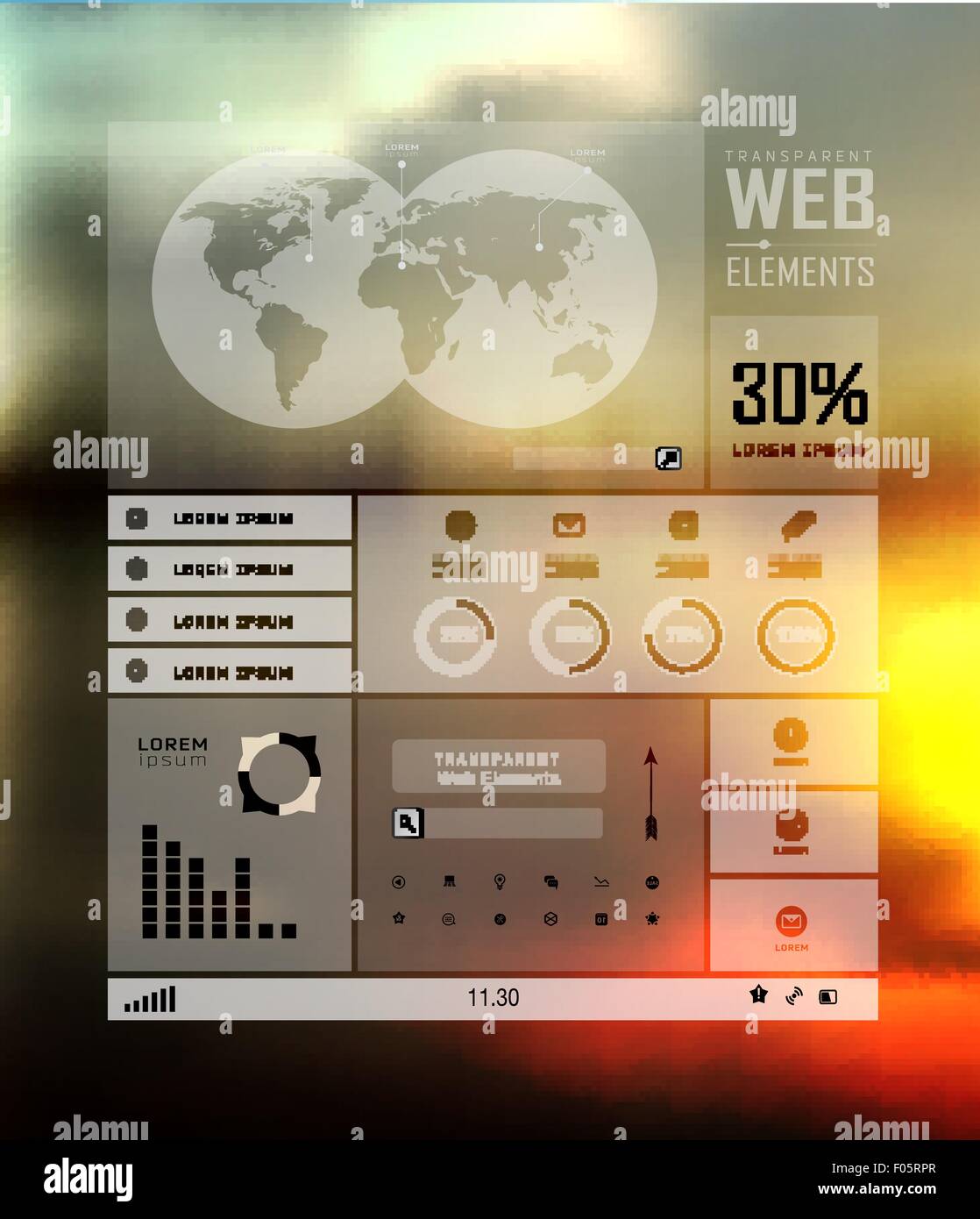 Transparent business Infographics. Shadows options Stock Vector Image ...