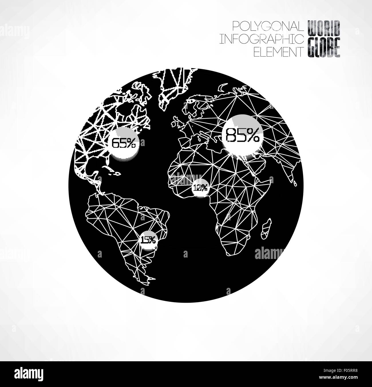 Modern elements of info graphics. World Map and typography Stock Vector ...