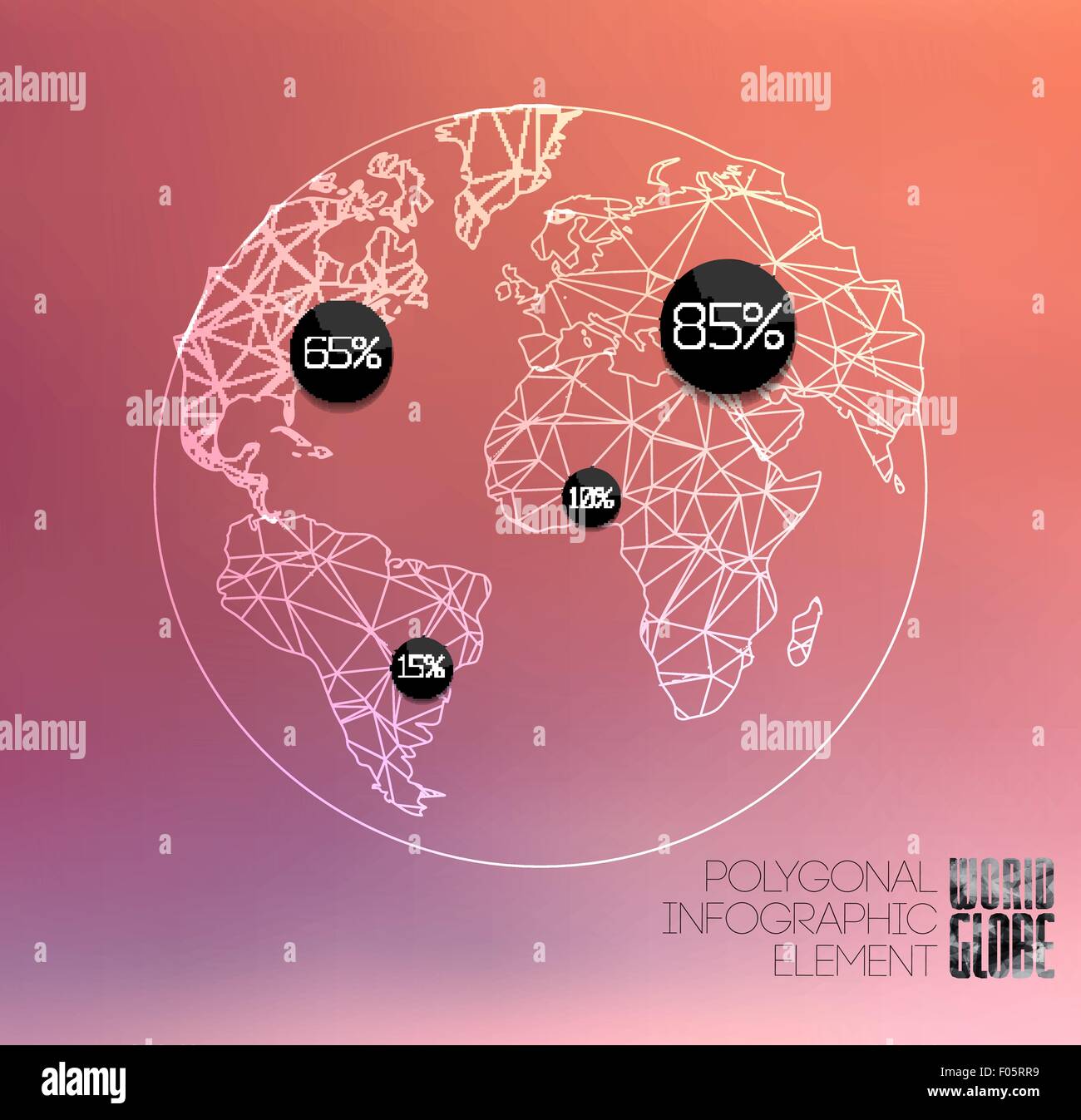 Modern elements of info graphics. World Map and typography Stock Vector ...