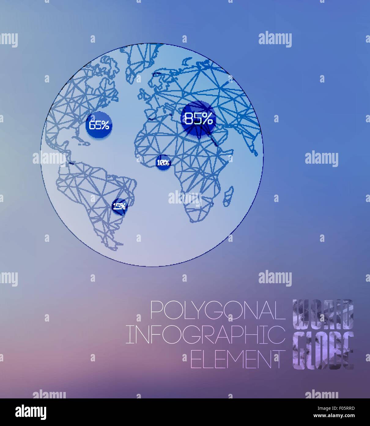 Modern elements of info graphics. World Map and typography Stock Vector ...