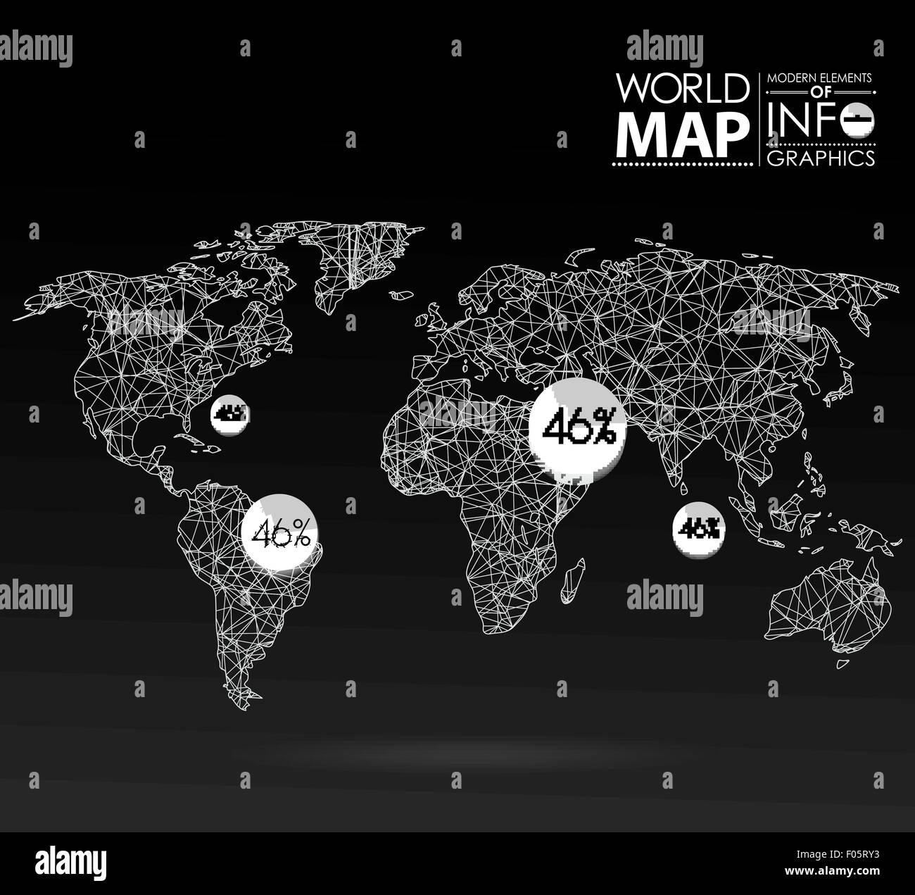 Simplified map world in Stock Vector Images - Alamy