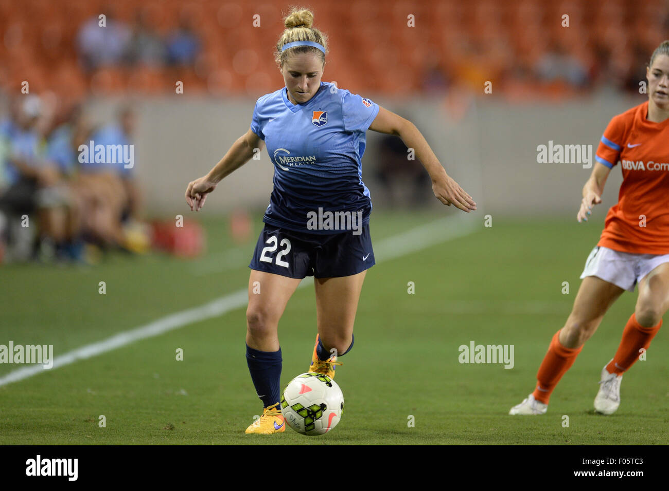 Houston, Texas, USA. 7th Aug, 2015. Sky Blue FC defender Cami Levin (22 ...