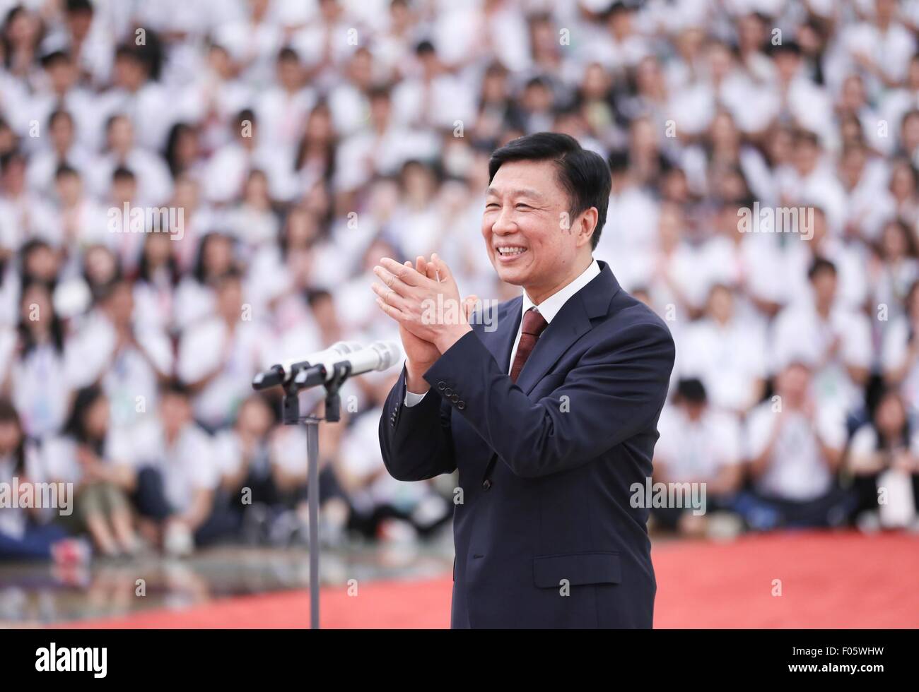 Beijing, China. 8th Aug, 2015. Chinese Vice President Li Yuanchao meets ...