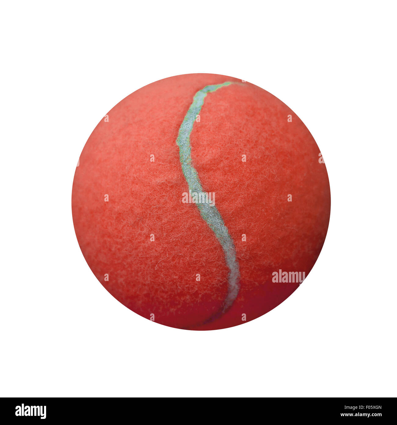 exotic red color tennis ball isolated on white background Stock Photo ...