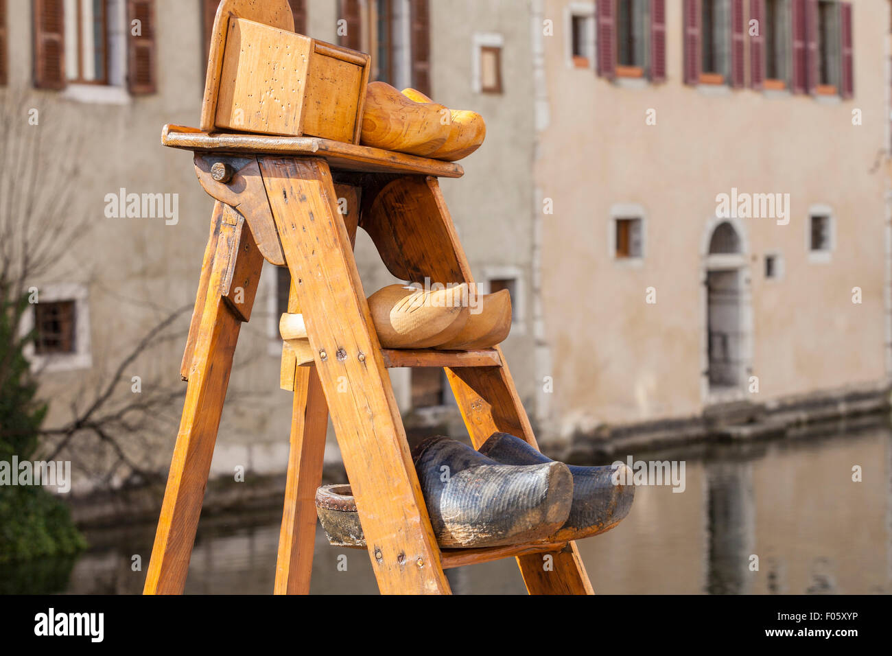Clogs in a shop in Annecy, Haute-Savoie, Rhône-Alpes, France Stock ...