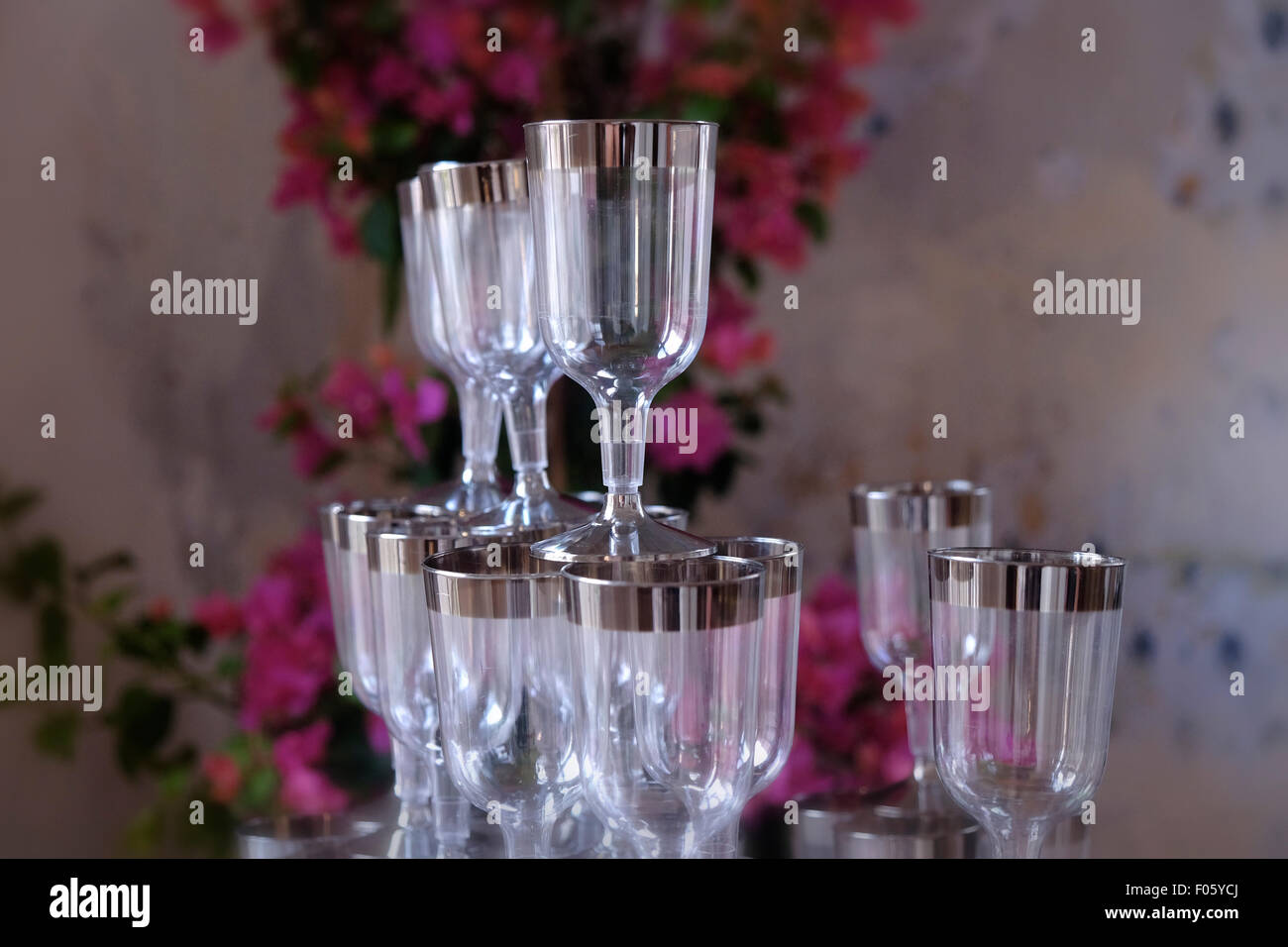 Pile of plastic glasses Stock Photo - Alamy