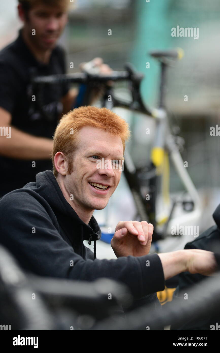 Cyclist Ed Clancy at the National Circuit Race Championships 2015 ...