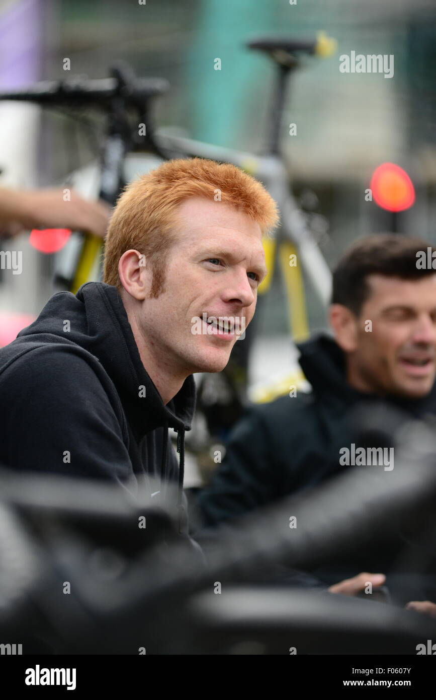 Cyclist Ed Clancy at the National Circuit Race Championships 2015 ...
