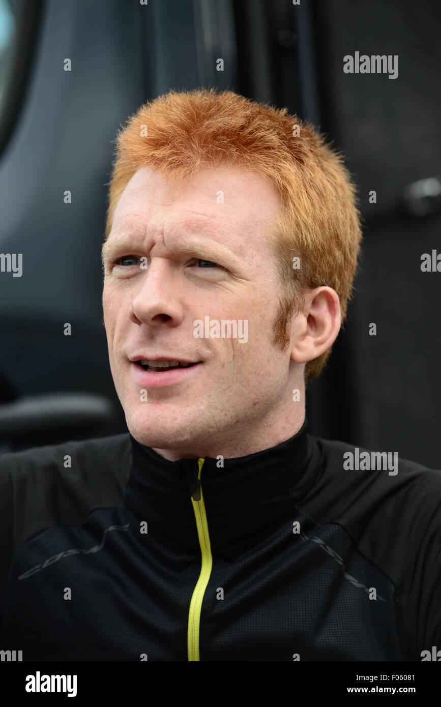 Cyclist Ed Clancy at the National Circuit Race Championships 2015 ...