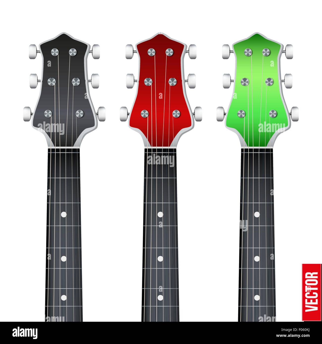 Set of Guitar neck fretboard and headstock Stock Vector Image & Art - Alamy