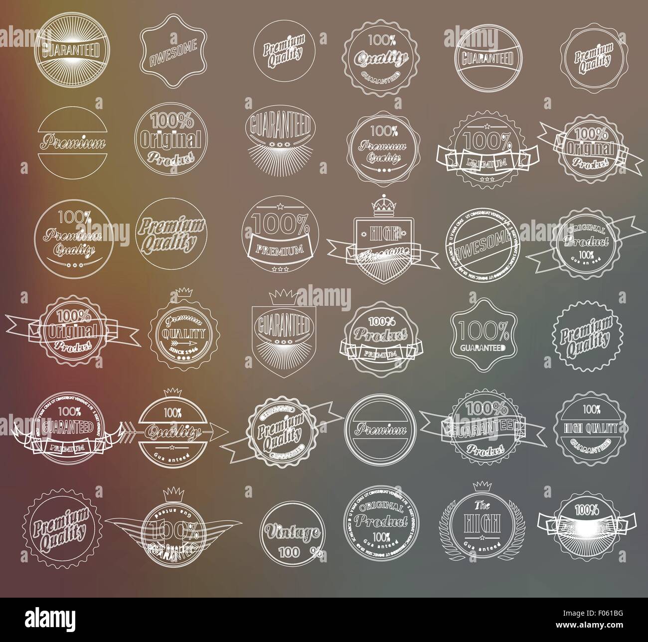 set retro vintage ribbons and label Stock Vector Image & Art - Alamy