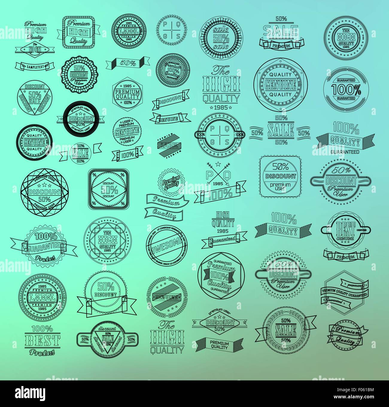 set retro vintage ribbons and label Stock Vector Image & Art - Alamy