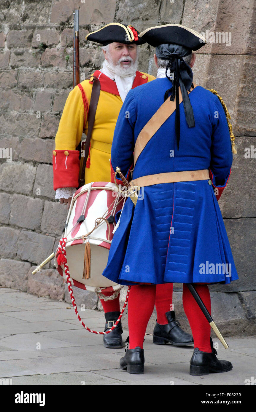 Performance of La Coronela, medieval citizen militia 1705-1714. Gothic ...