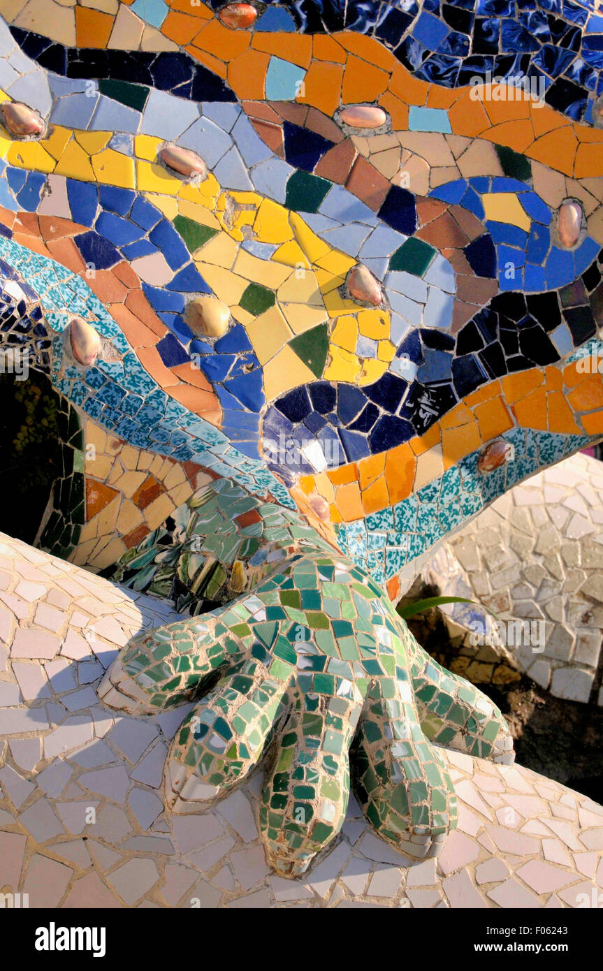 Park Güell, garden complex designed by the Catalan architect Antoni ...