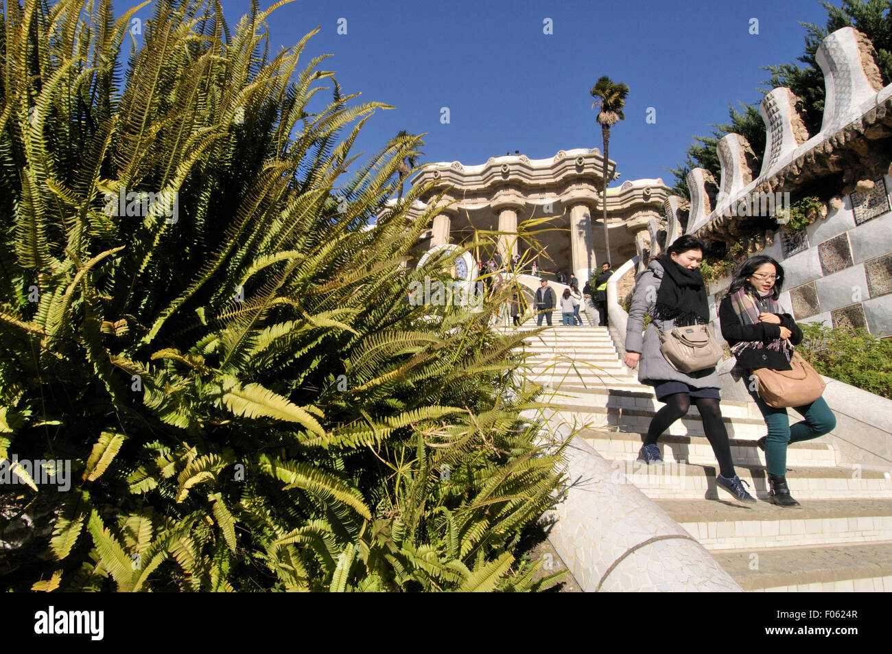 Park Güell, garden complex designed by the Catalan architect Antoni ...