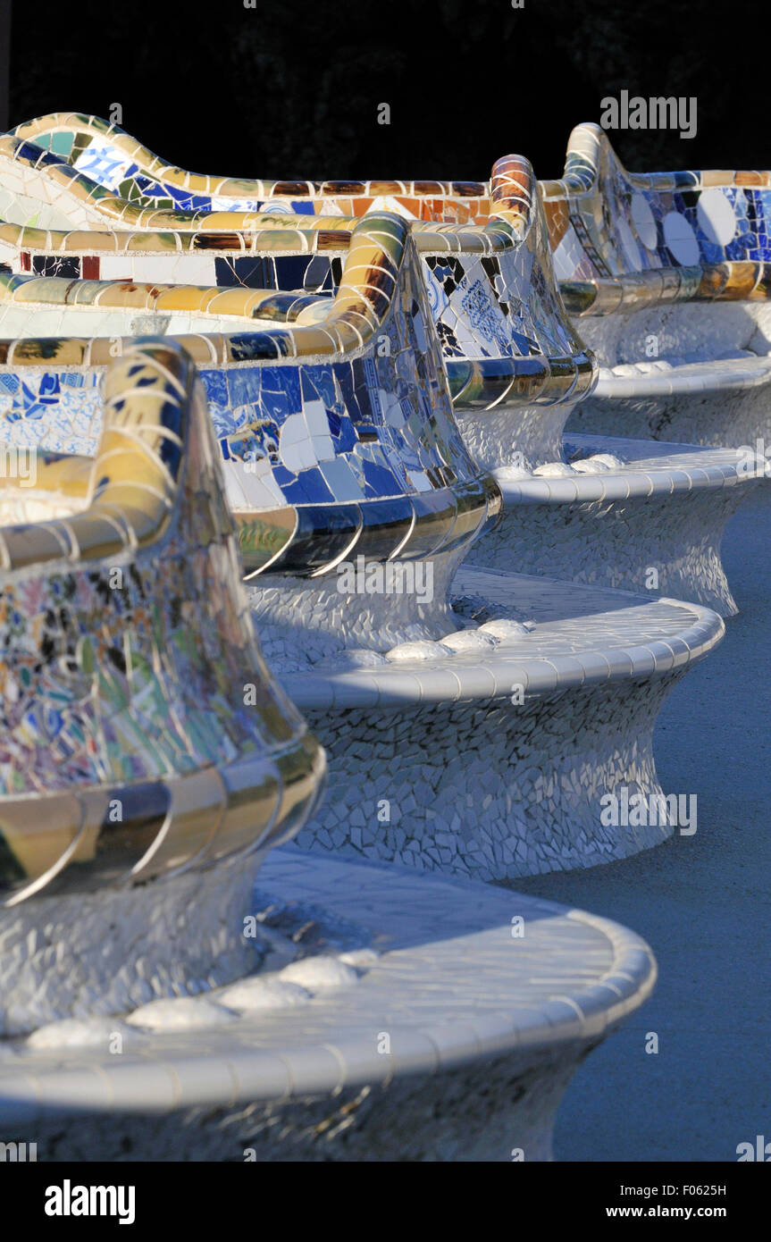 Park Güell, garden complex designed by the Catalan architect Antoni ...