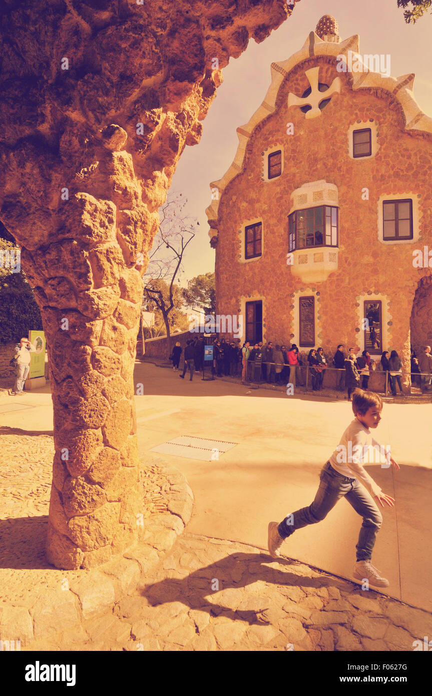Park Güell, garden complex designed by the Catalan architect Antoni ...