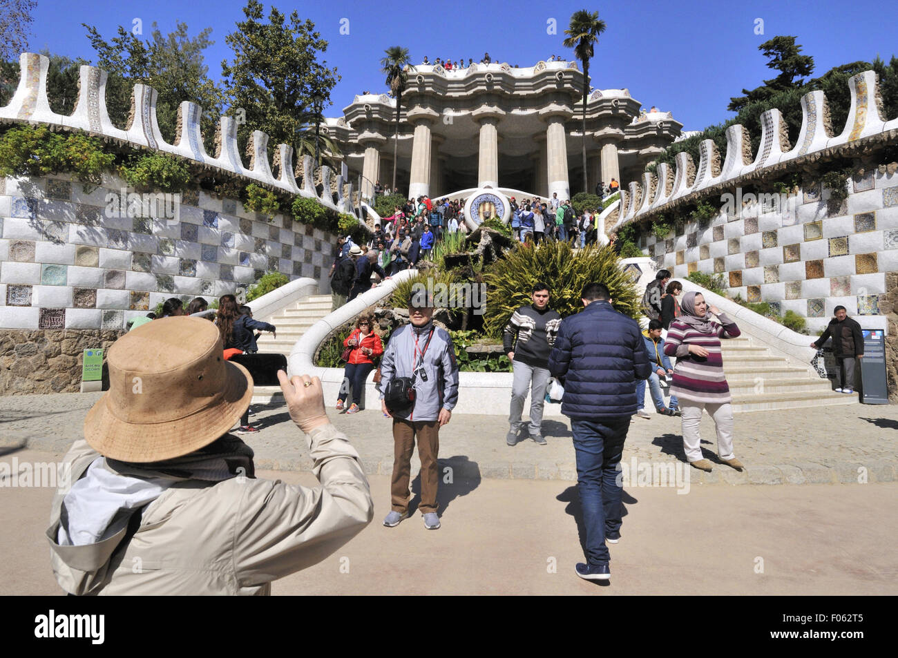 Park Güell, garden complex designed by the Catalan architect Antoni ...