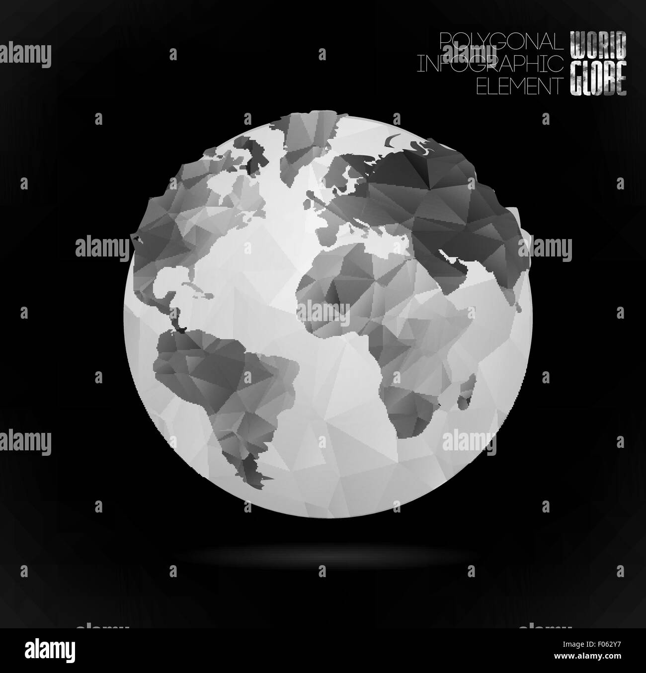 Triangular world map Black and White Stock Photos & Images - Alamy