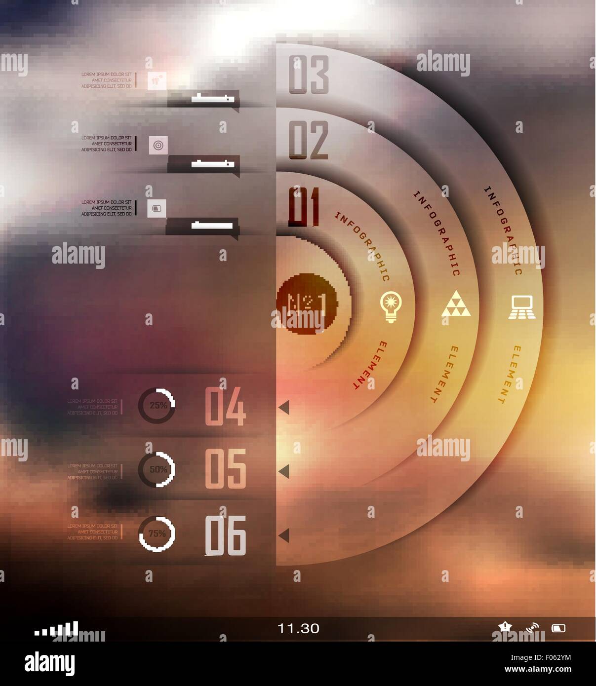 Transparent business Infographics. Shadows options Stock Vector Image ...