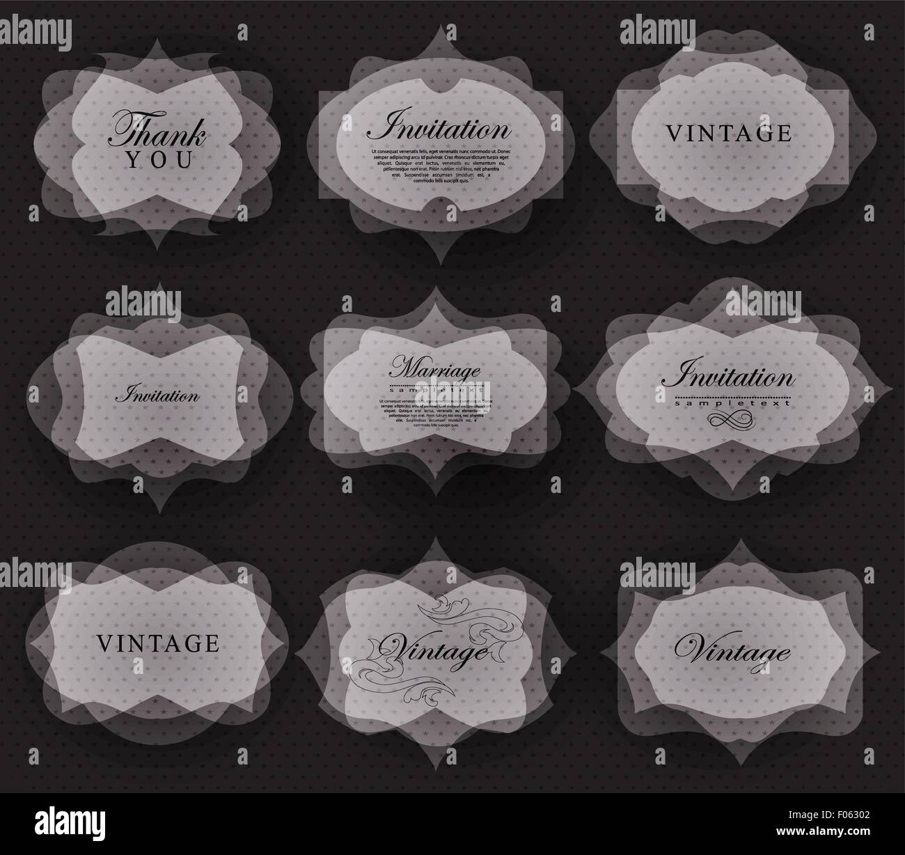 invitation card in retro style Stock Vector Image & Art - Alamy