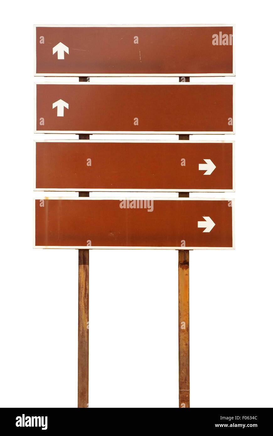 Blank road sign on white Stock Photo - Alamy