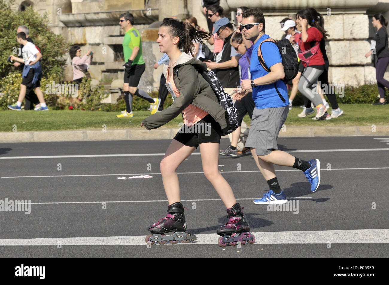 Annual El Corte Inglés Barcelona Urban race Stock Photo - Alamy