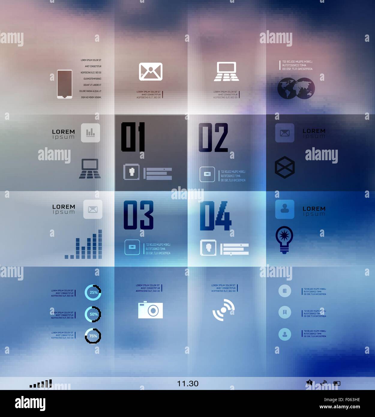 Transparent business Infographics. Shadows options Stock Vector Image ...