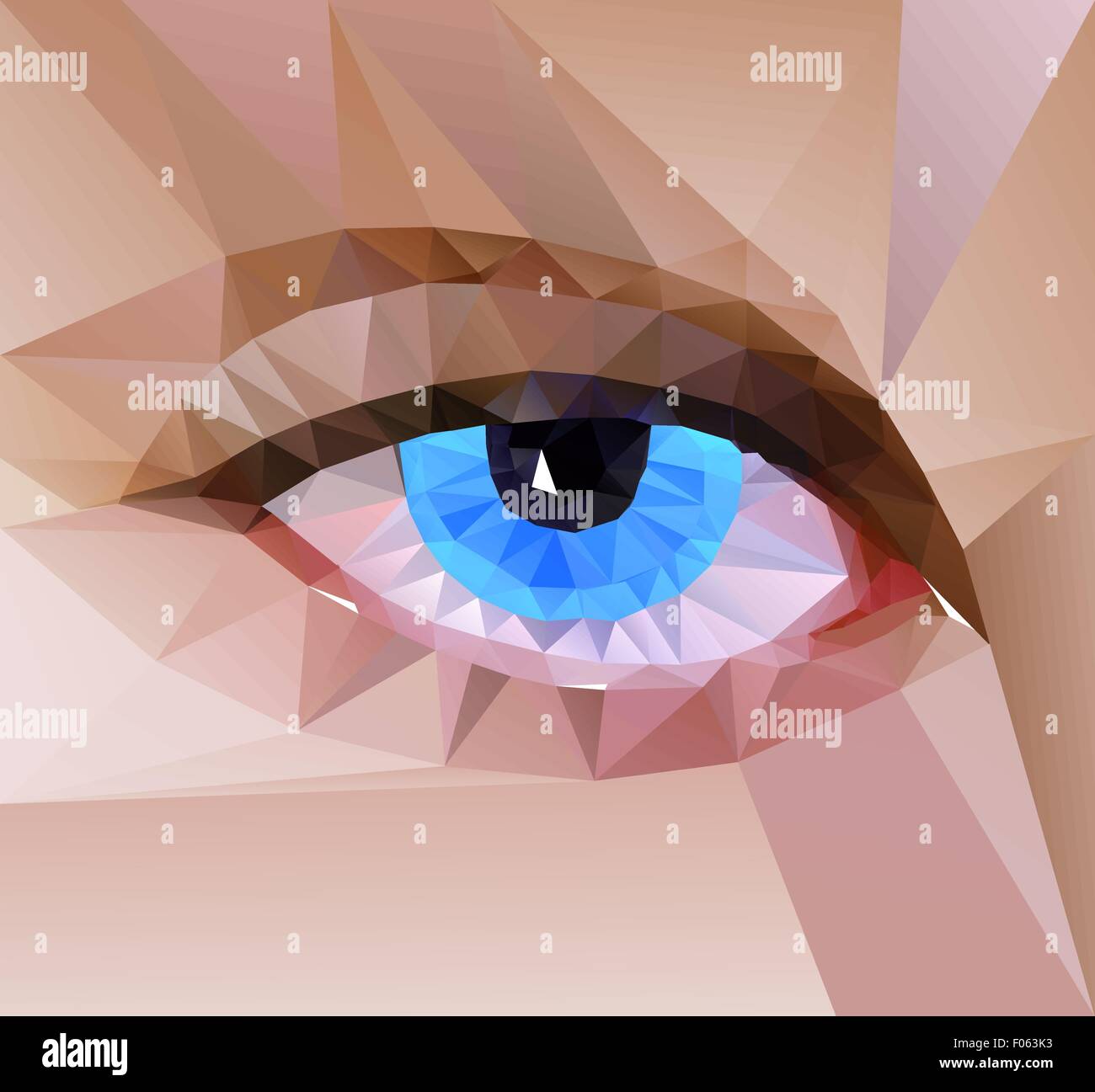 color polygonal eye design Stock Vector Image & Art - Alamy