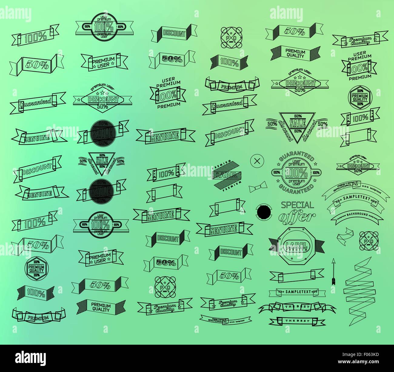 Mega set of thin line retro Stock Vector Image & Art - Alamy