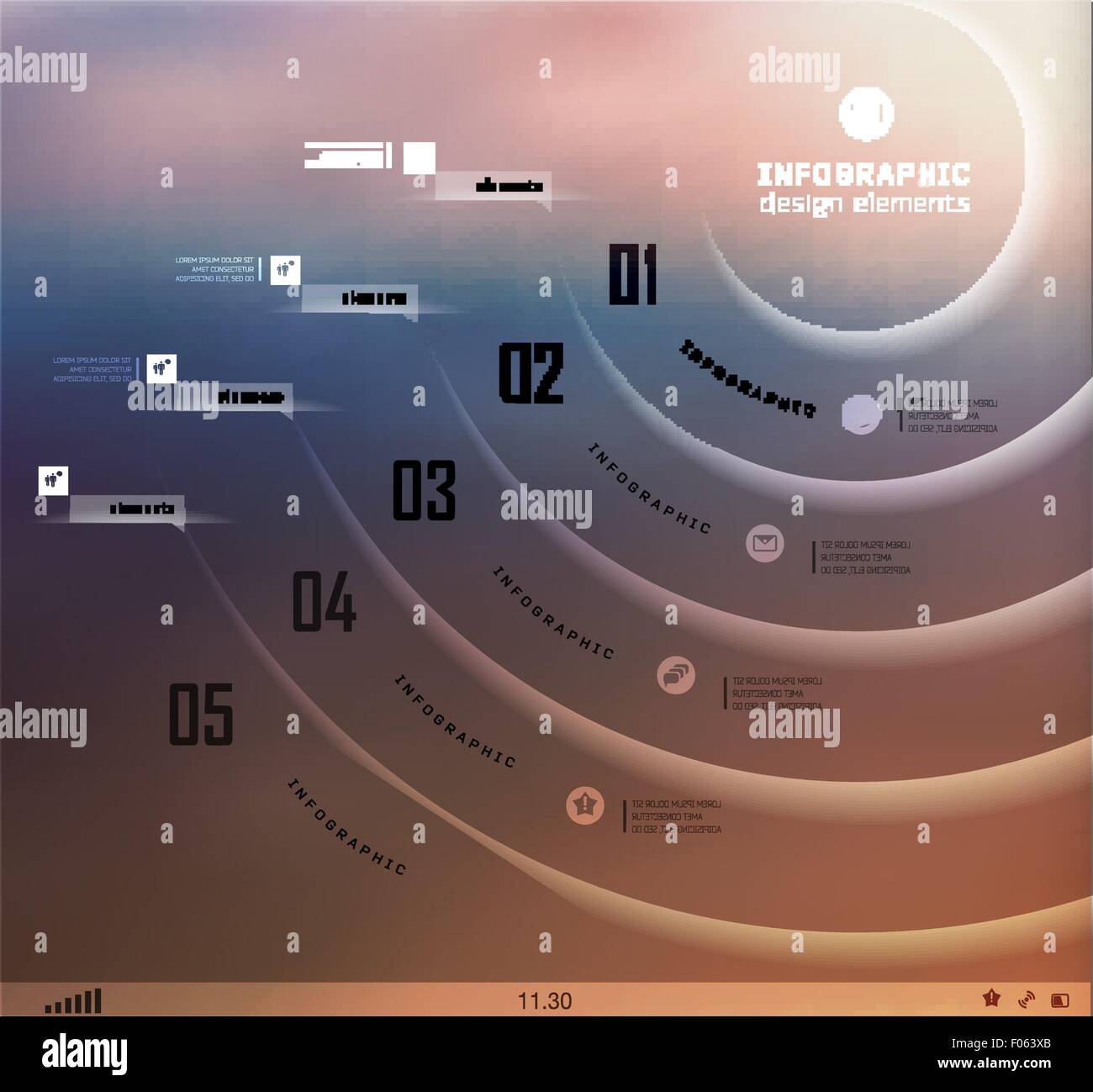 Transparent business Infographics. Shadows options Stock Vector Image ...