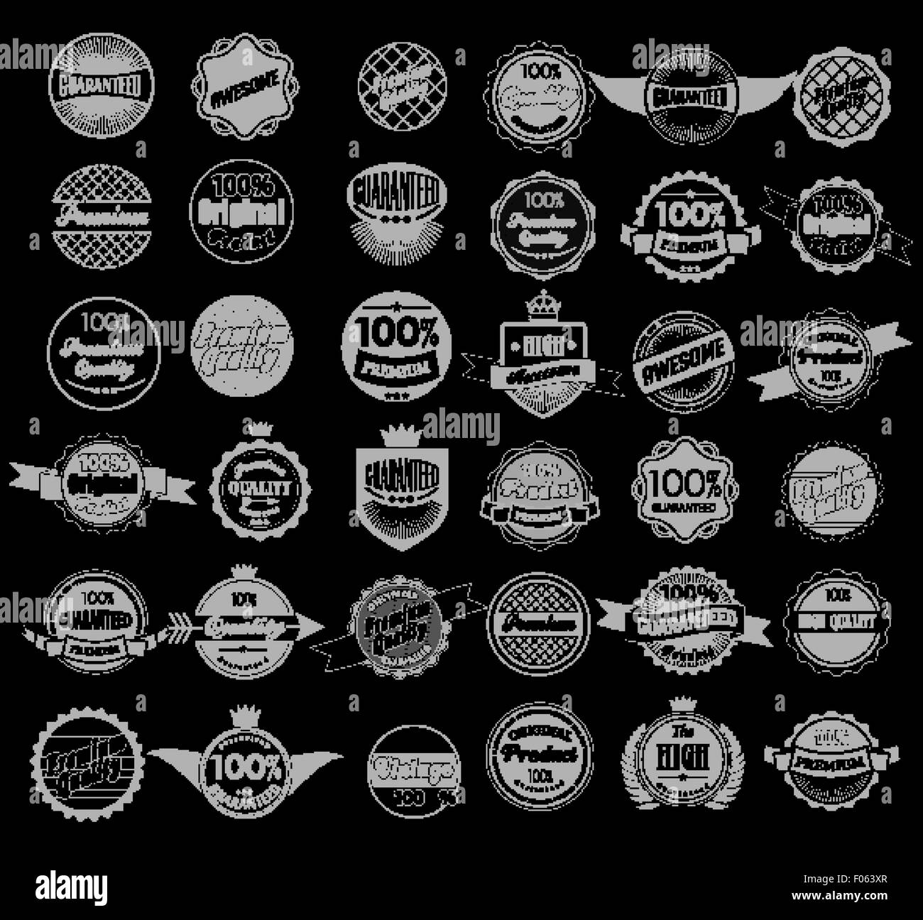 set retro vintage ribbons and label Stock Vector Image & Art - Alamy