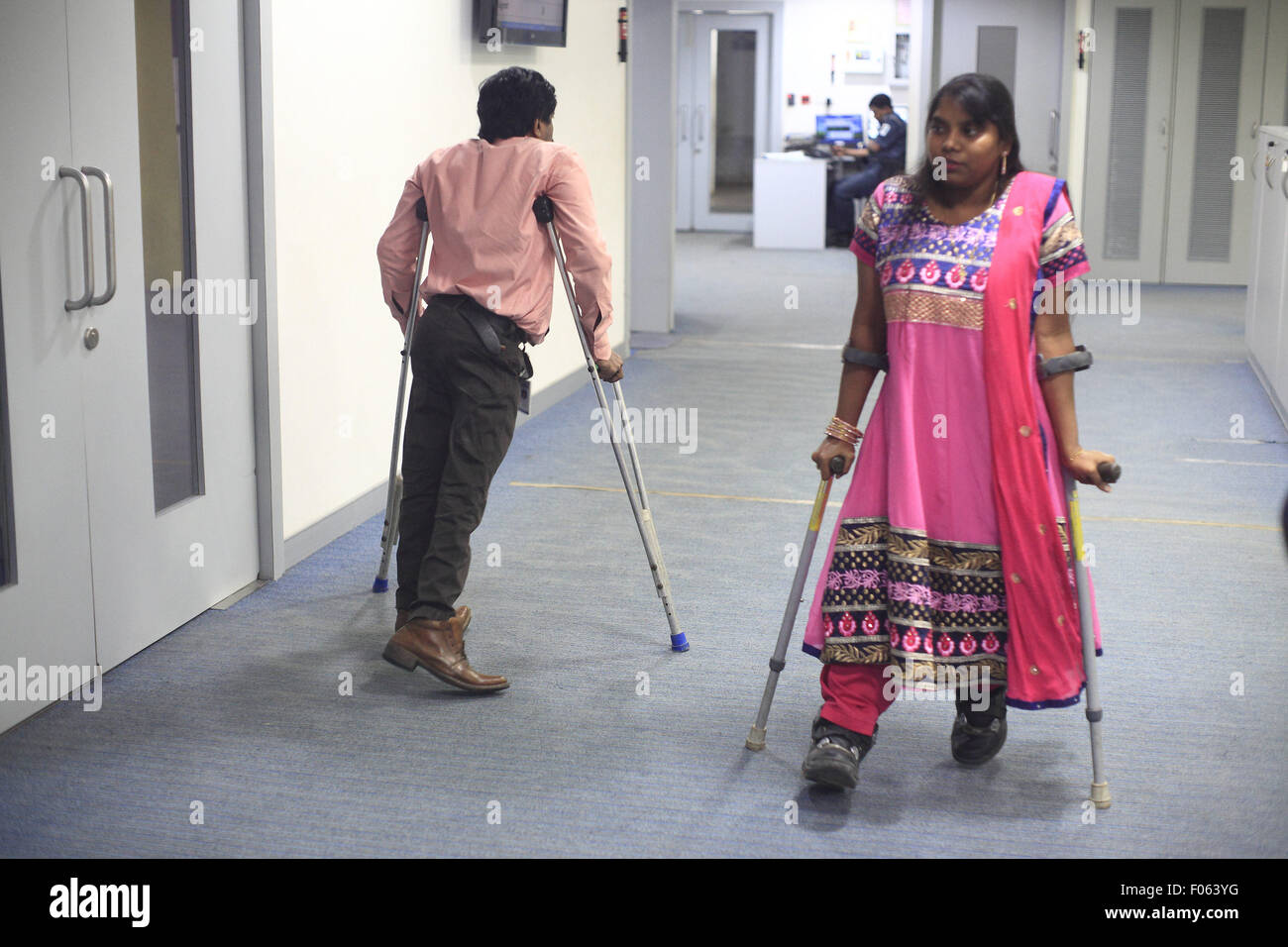 Disabled people at work in india High Resolution Stock Photography and ...