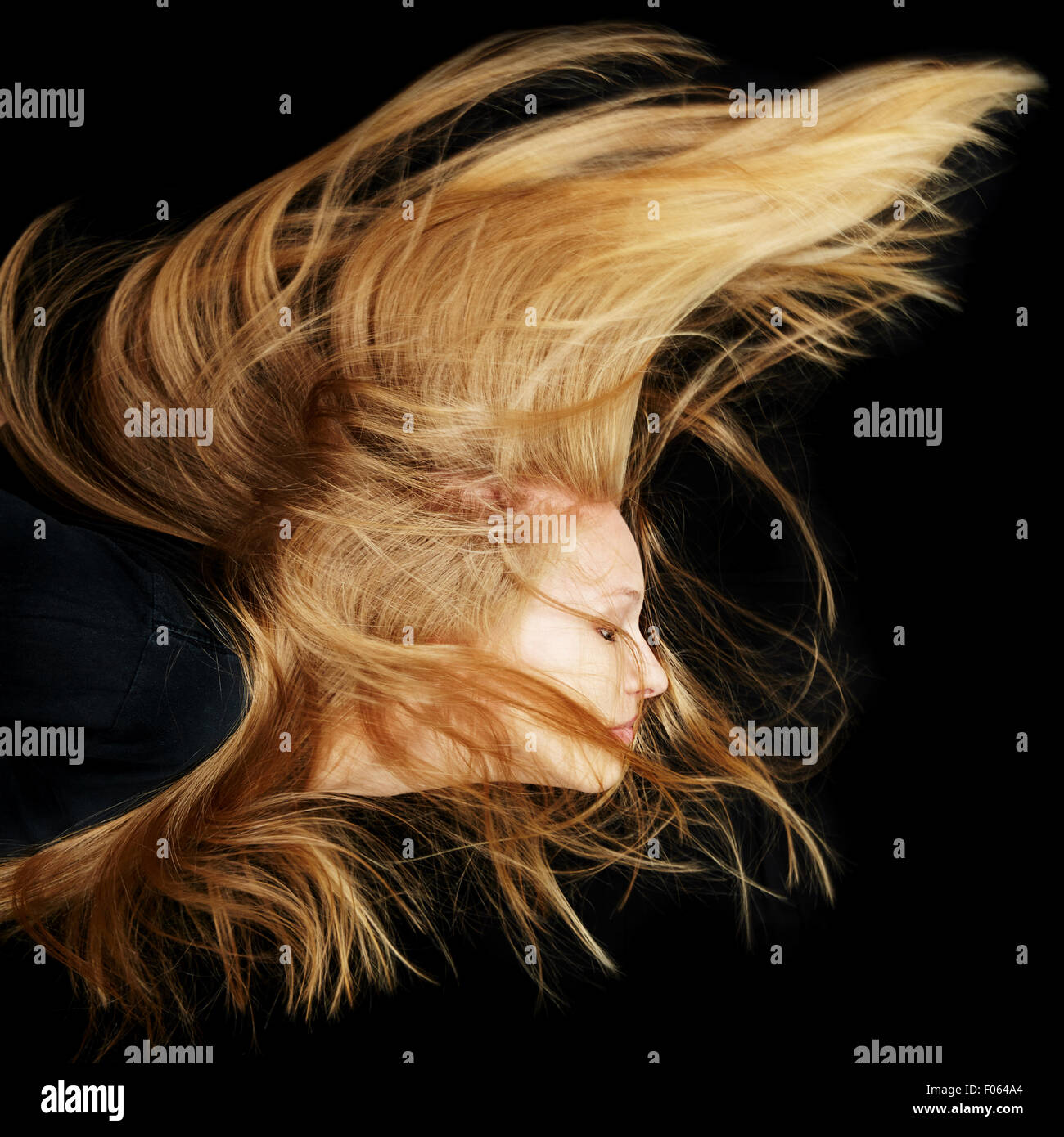 Girl with long hair dancing hi-res stock photography and images - Alamy