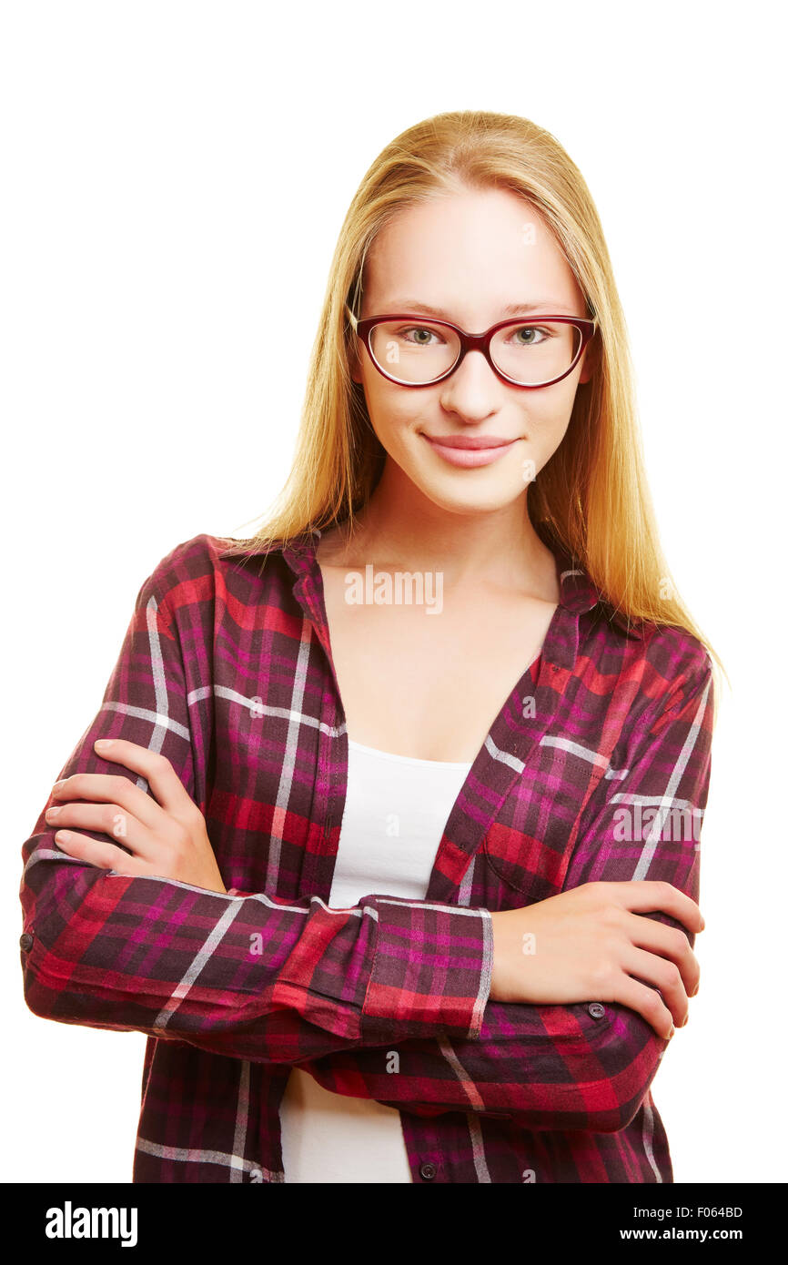 Blonde With Nerdy Glasses