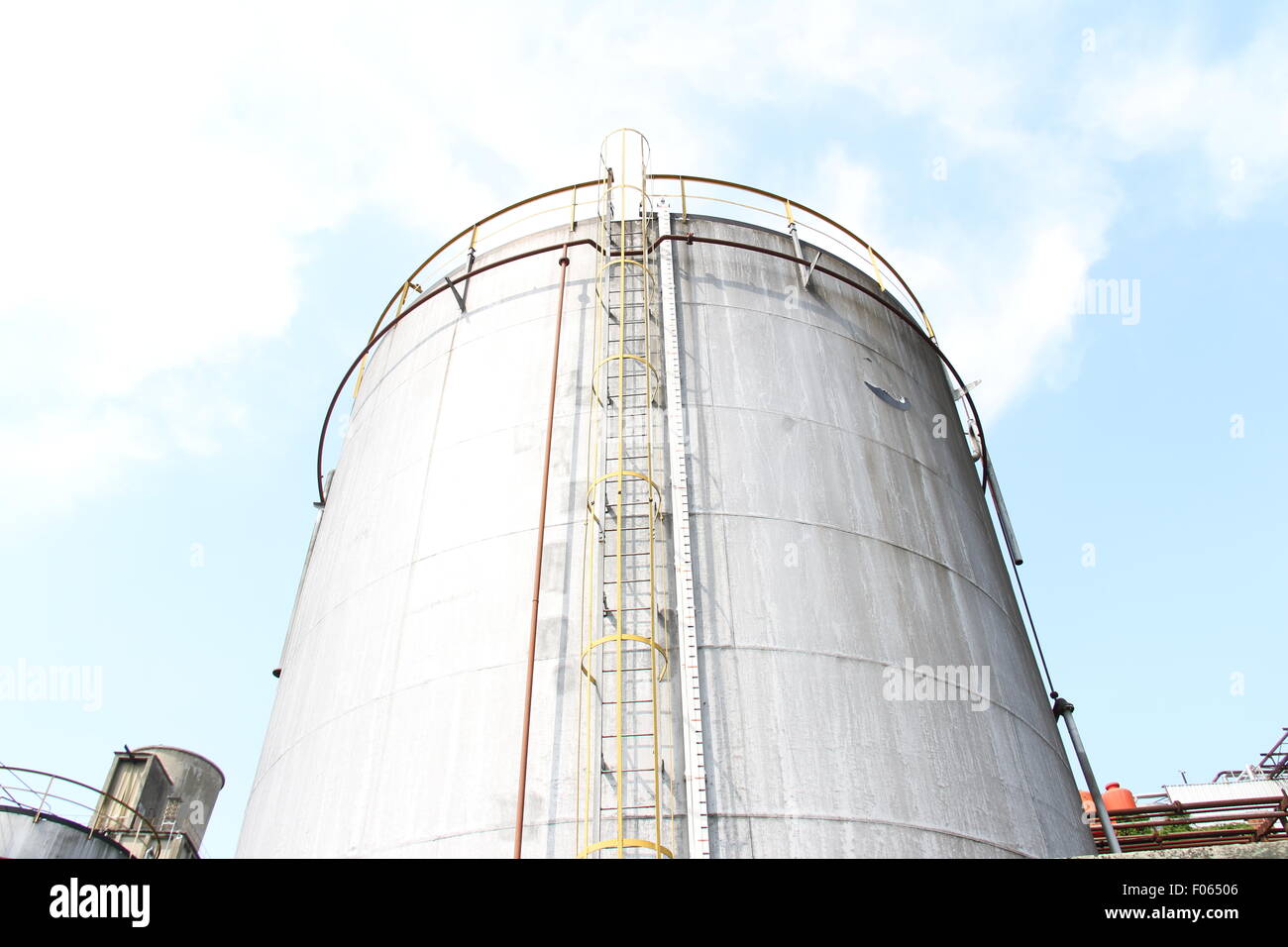 Tanks for the storage of liquids in industry, located in northern Italy ...
