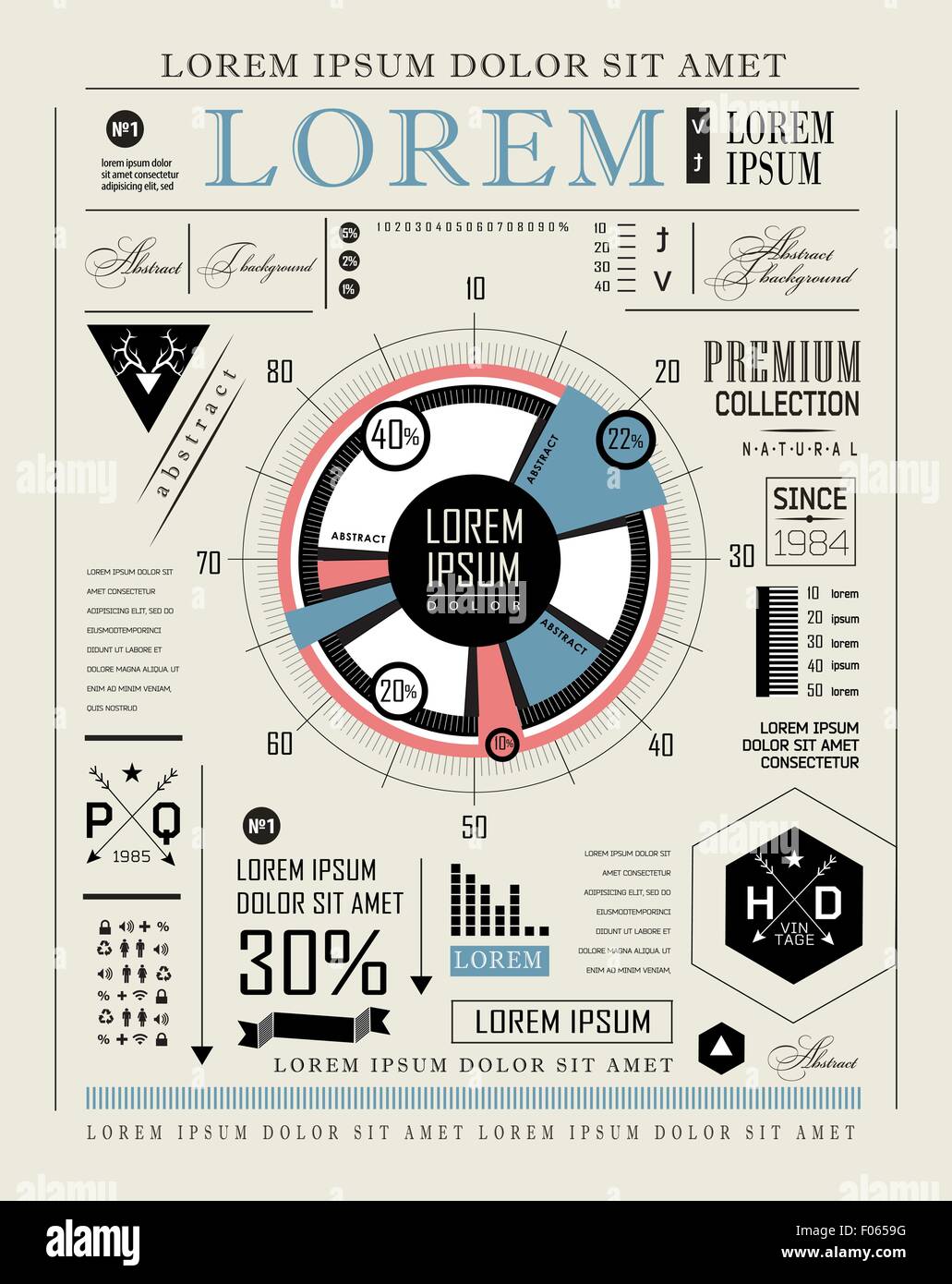 Retro infographic, typography set Stock Vector Image & Art - Alamy