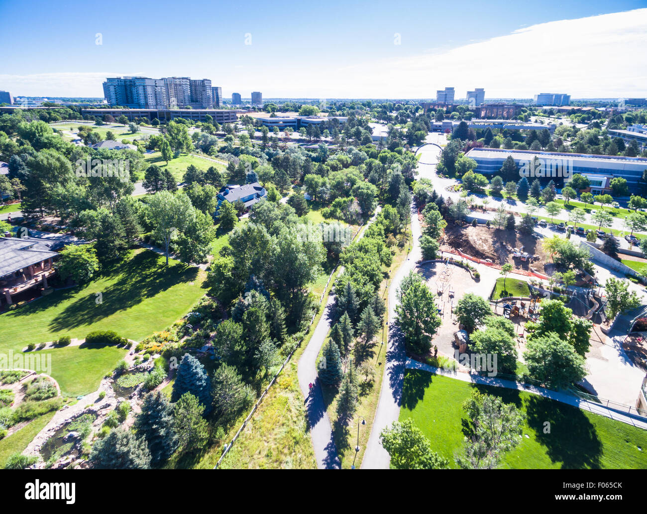 Aerial view of residential area with luxury homes Stock Photo - Alamy