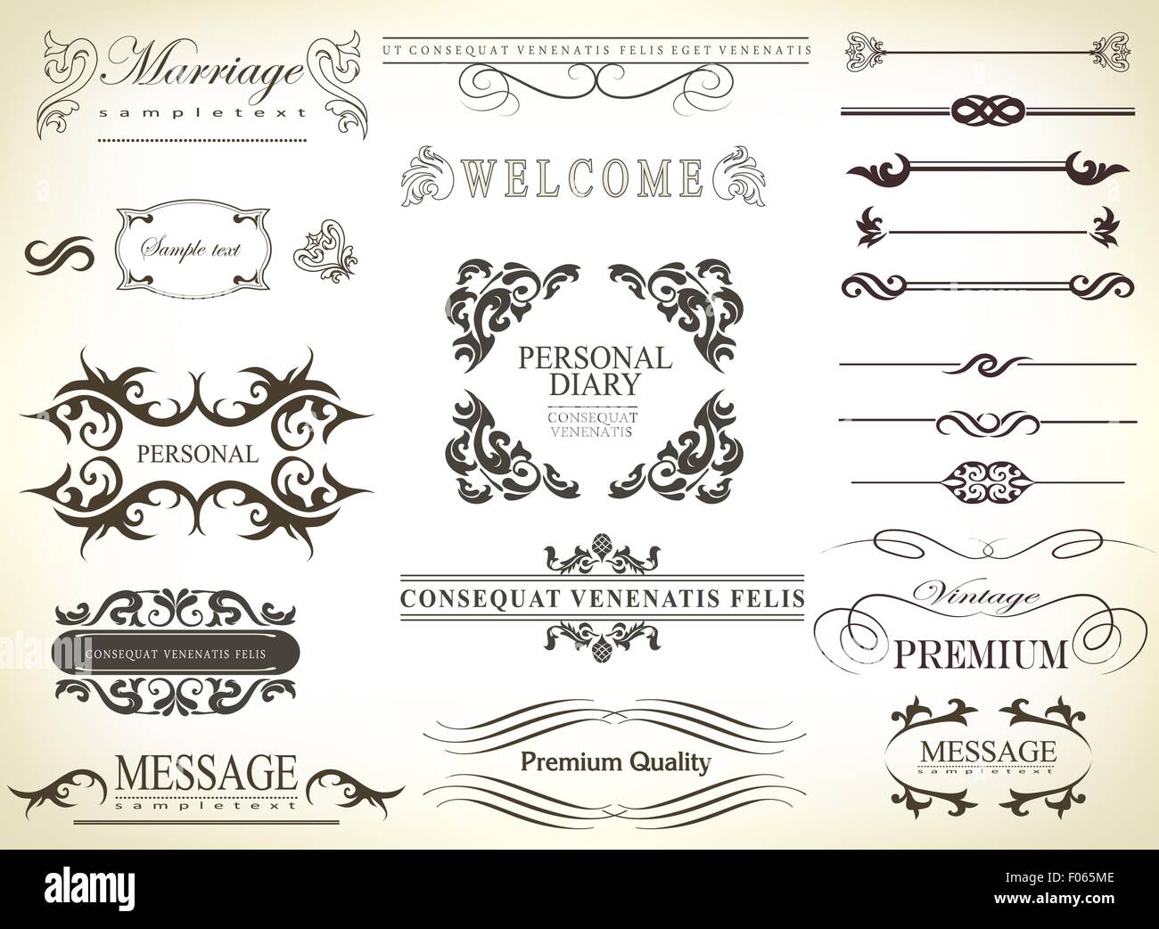 calligraphic design elements Stock Vector Image & Art - Alamy