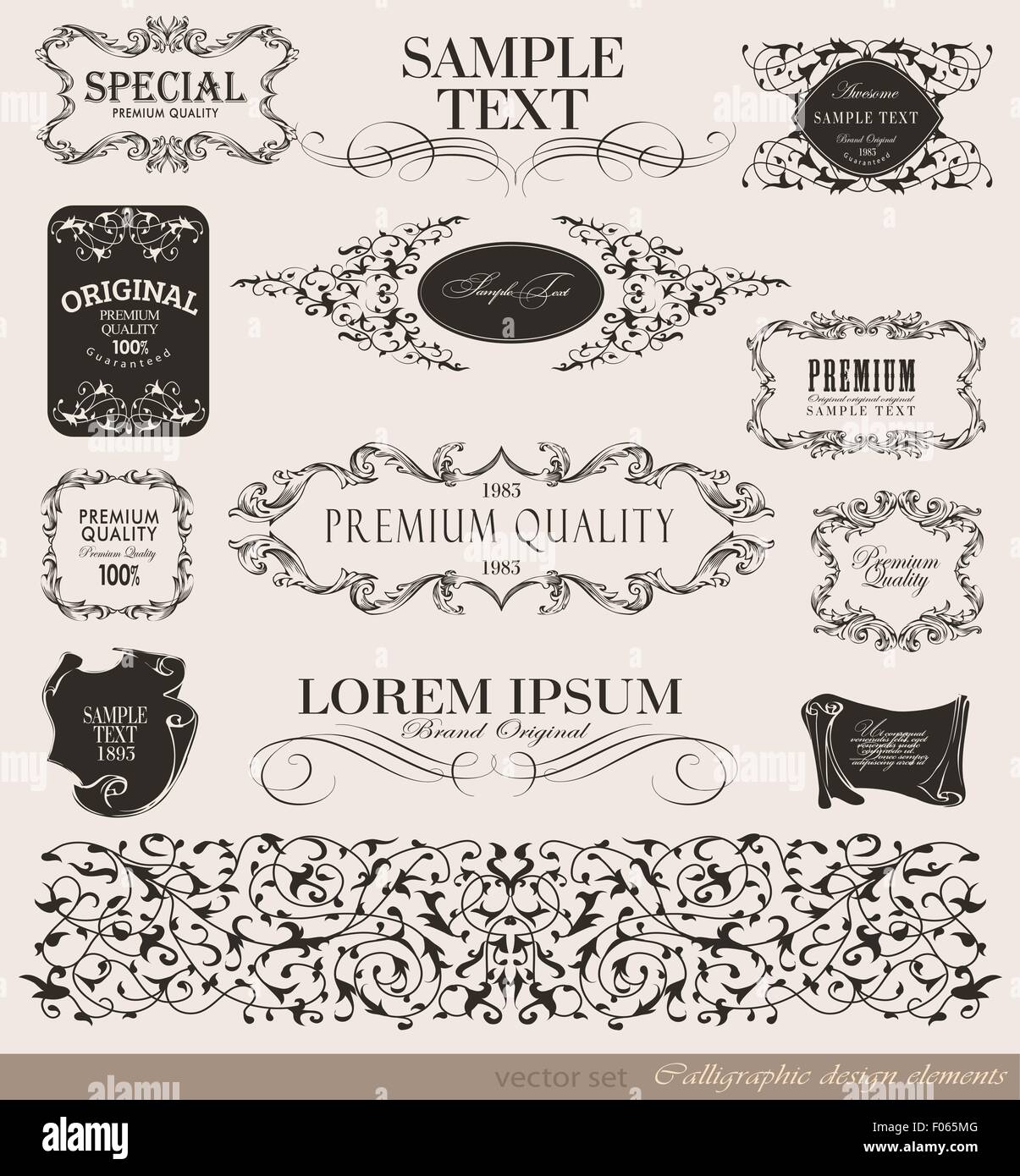 calligraphic design elements Stock Vector Image & Art - Alamy