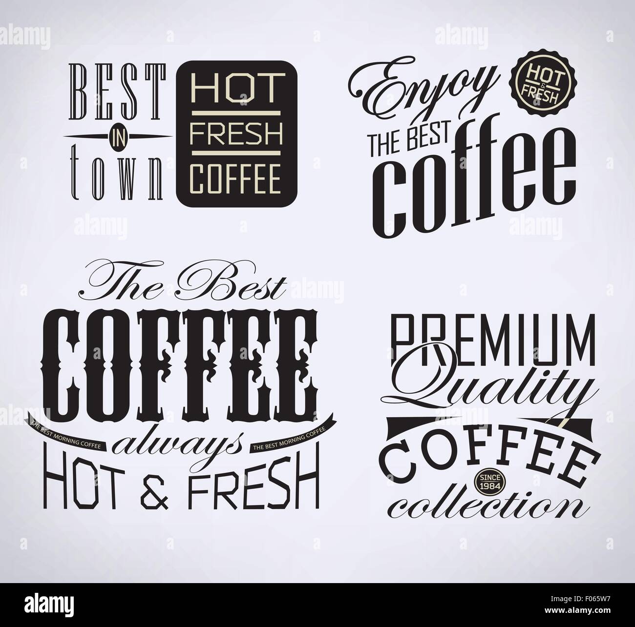 Set of coffee , cafe typographic elements Stock Vector Image & Art - Alamy