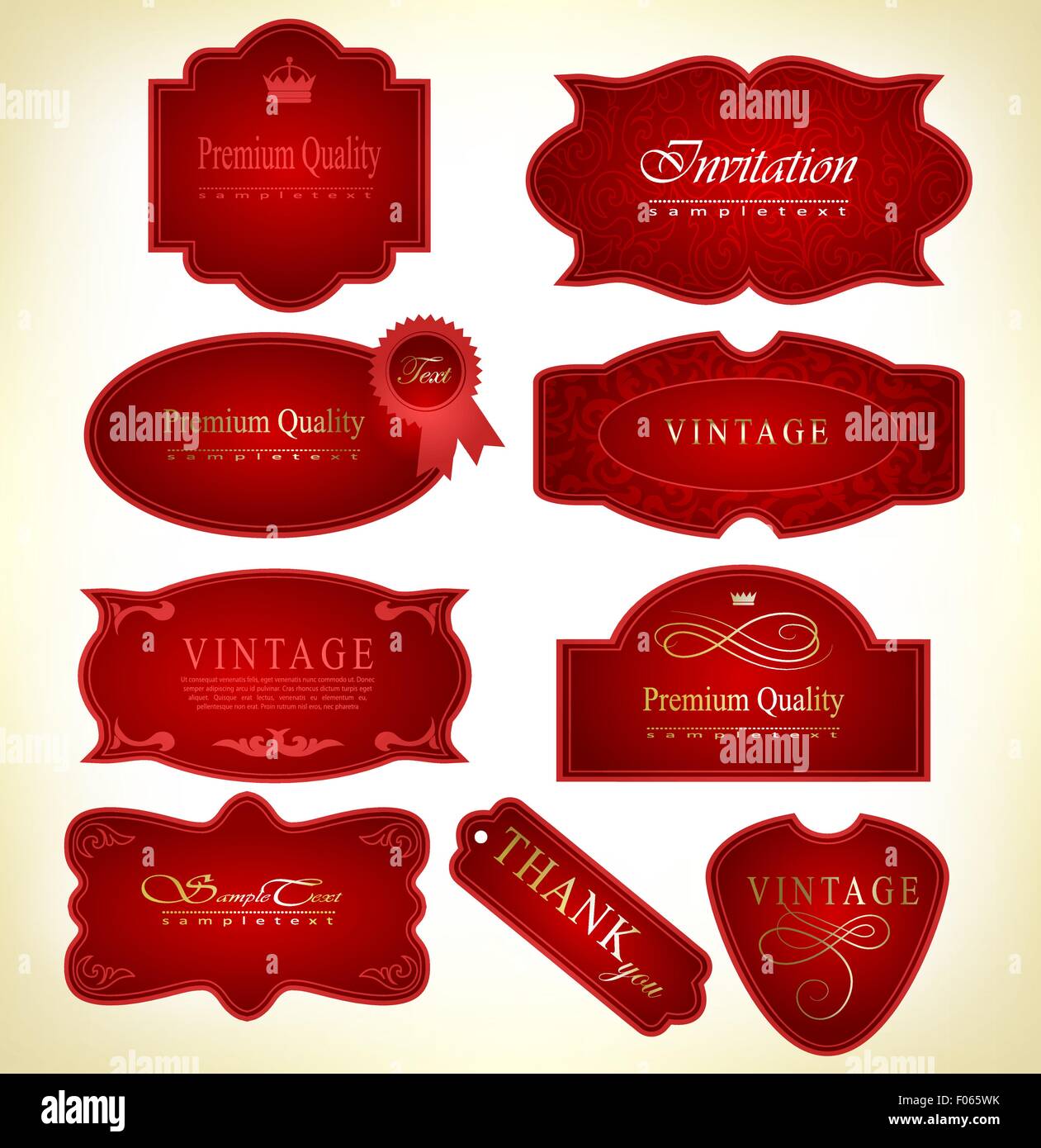 Set retro Labels Stock Vector Image & Art - Alamy