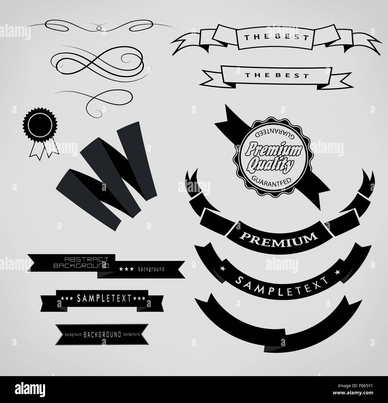 set ribbons and label Stock Vector Image & Art - Alamy