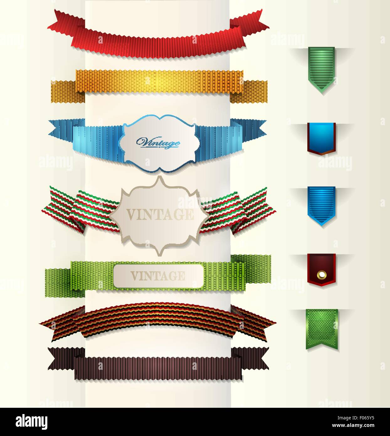 Set of retro ribbon Stock Vector Image & Art - Alamy