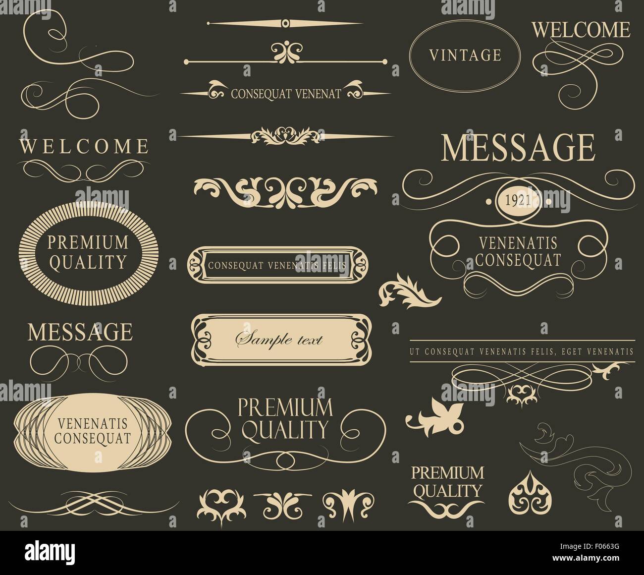 calligraphic design elements Stock Vector Image & Art - Alamy