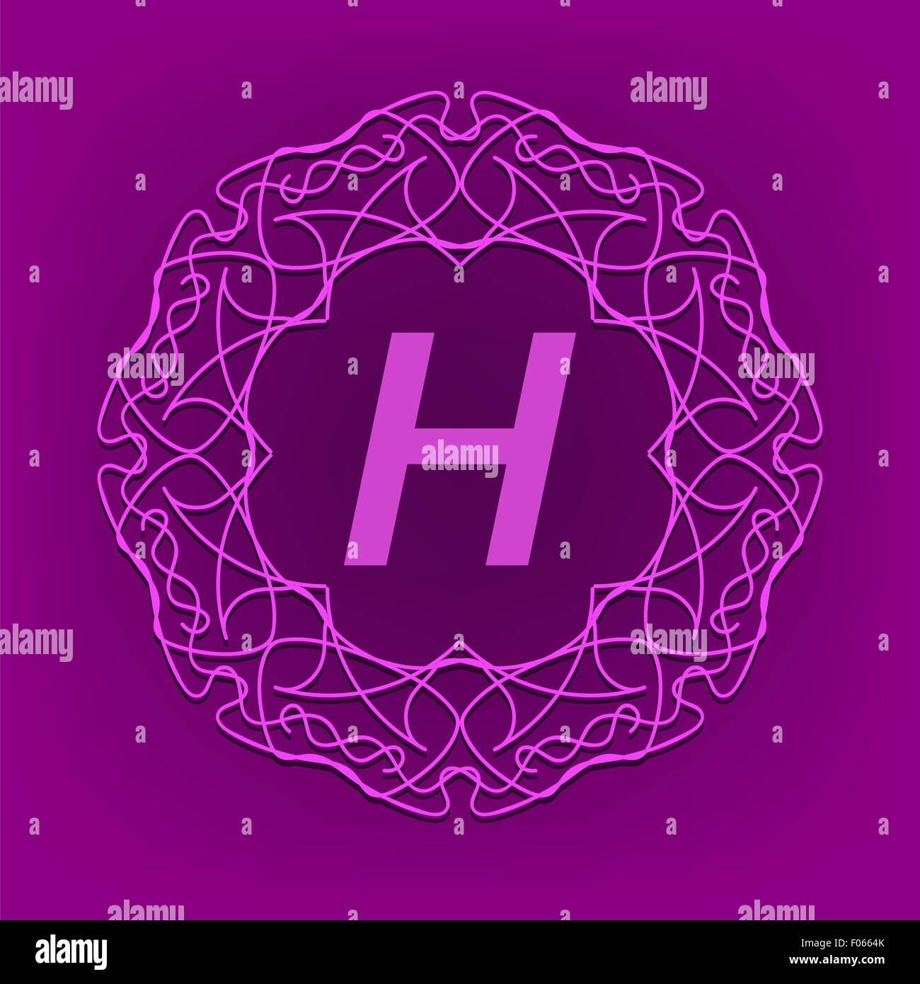 Monogram H Design Stock Photo - Alamy