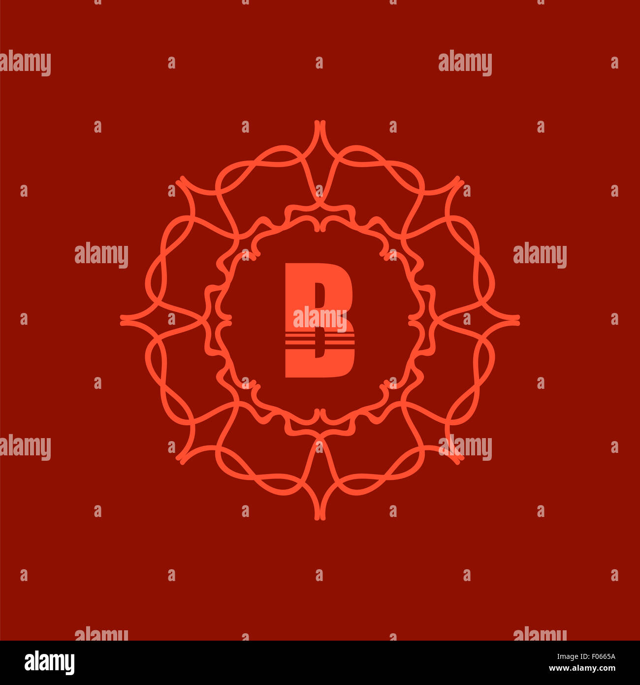Simple Monogram B Stock Photo - Alamy