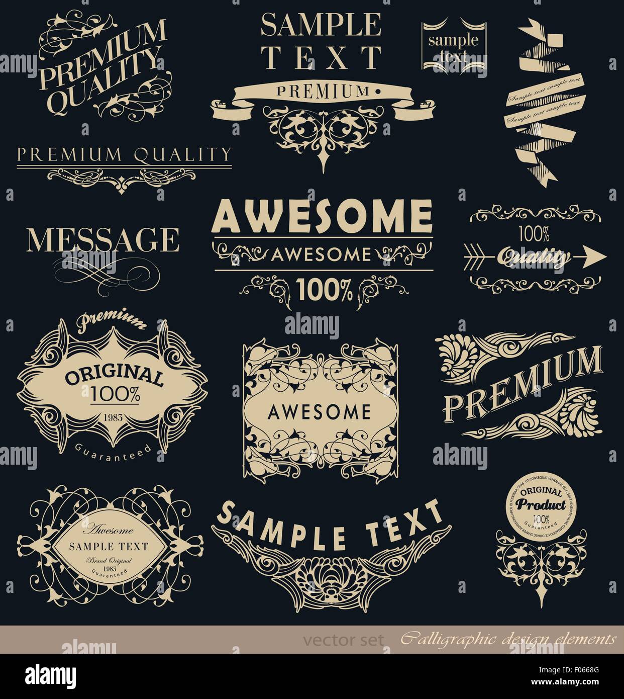calligraphic design elements Stock Vector Image & Art - Alamy