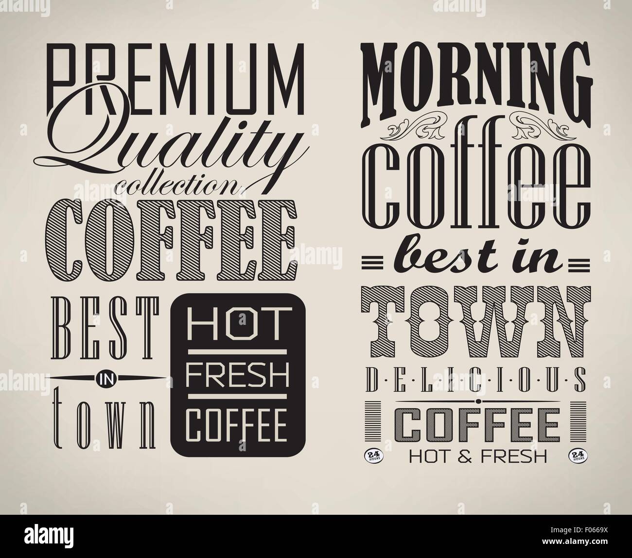 Set of coffee , cafe typographic elements Stock Vector Image & Art - Alamy